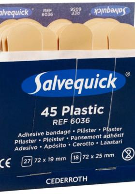 Salvequick refill plast 6x45 stk - JKL Medical